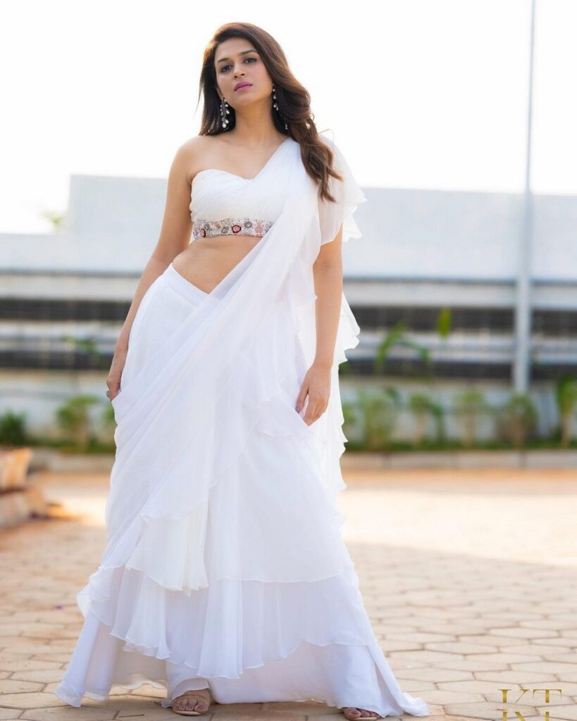Shraddha Das Looks Stylish in White Dress | Telugu Rajyam Photos